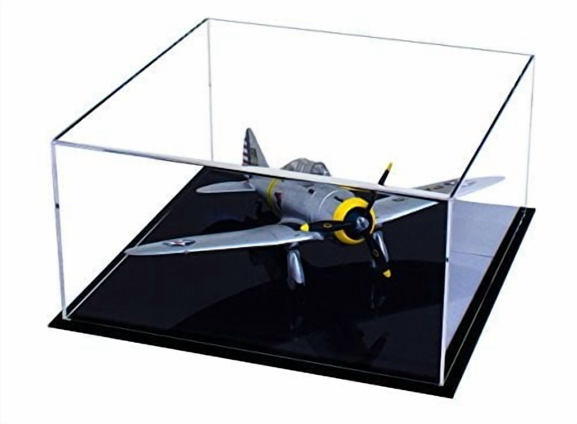 Model Airplane Display Cases - 12X12X6 Clear, Black Base, Table Top ...