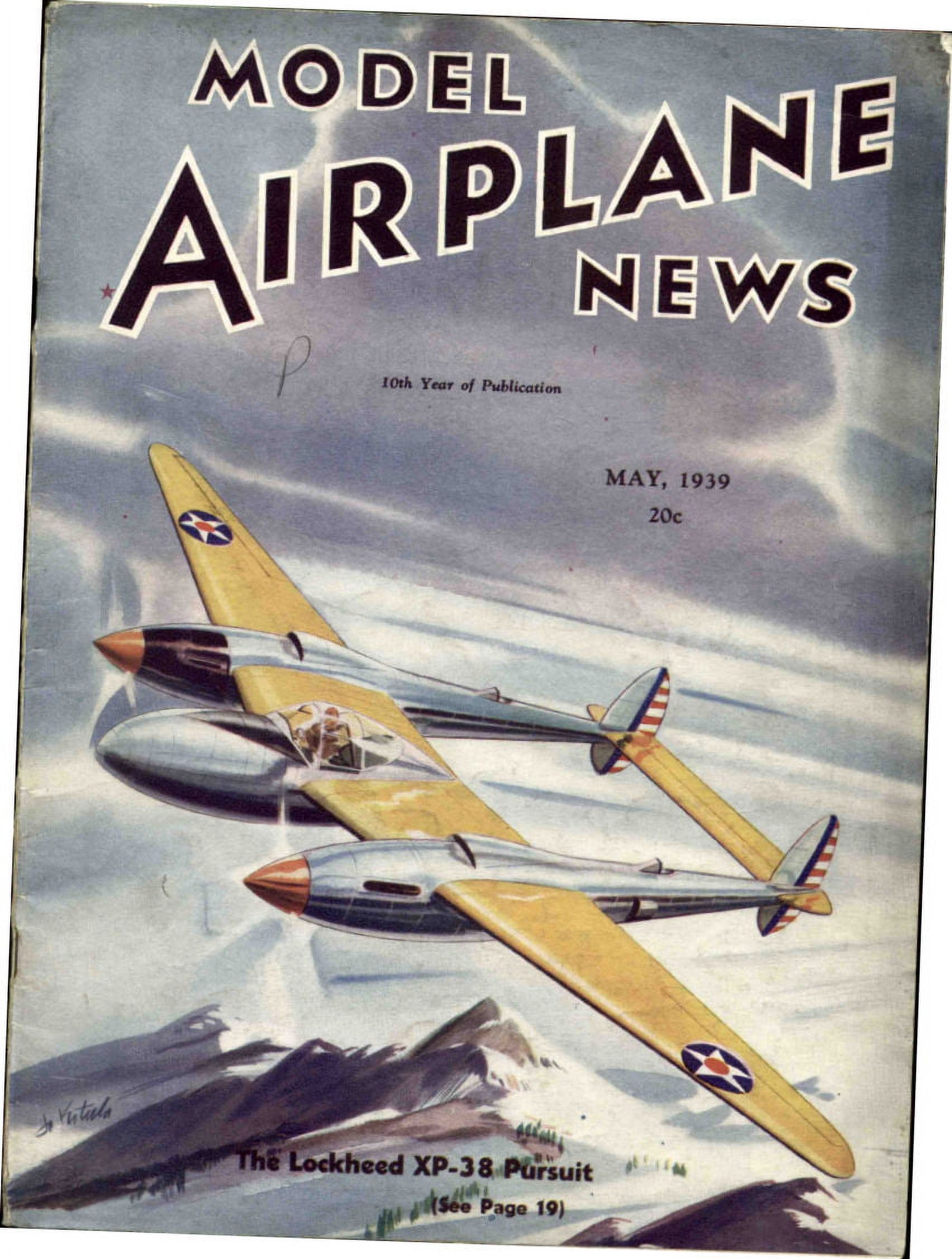 Model Airplane News 1939 Poster 12x16 Print on Metal Sign 12in x 16in ...
