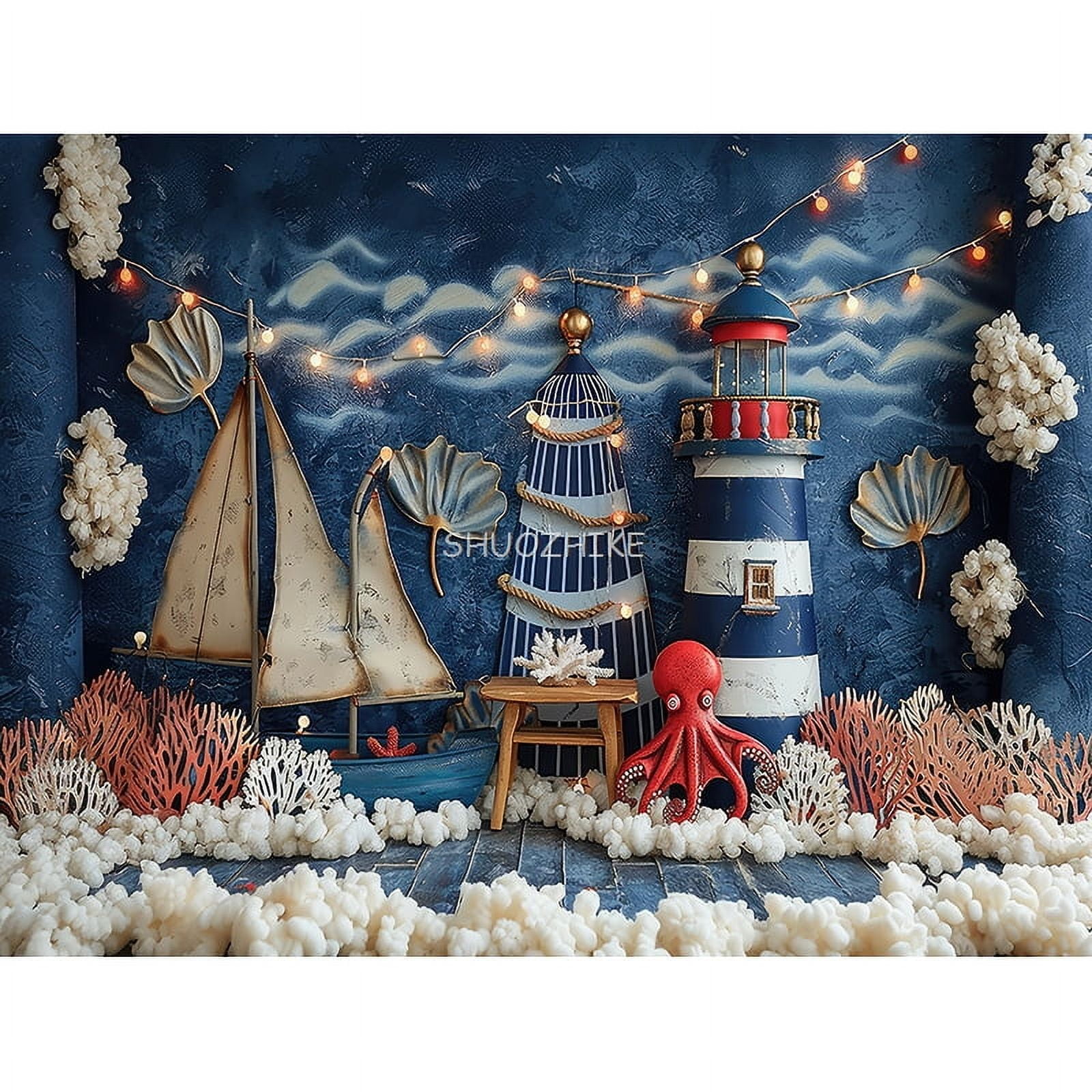 Model Airplane l Retro Globe Blue Marine Photography Backdrops Props ...