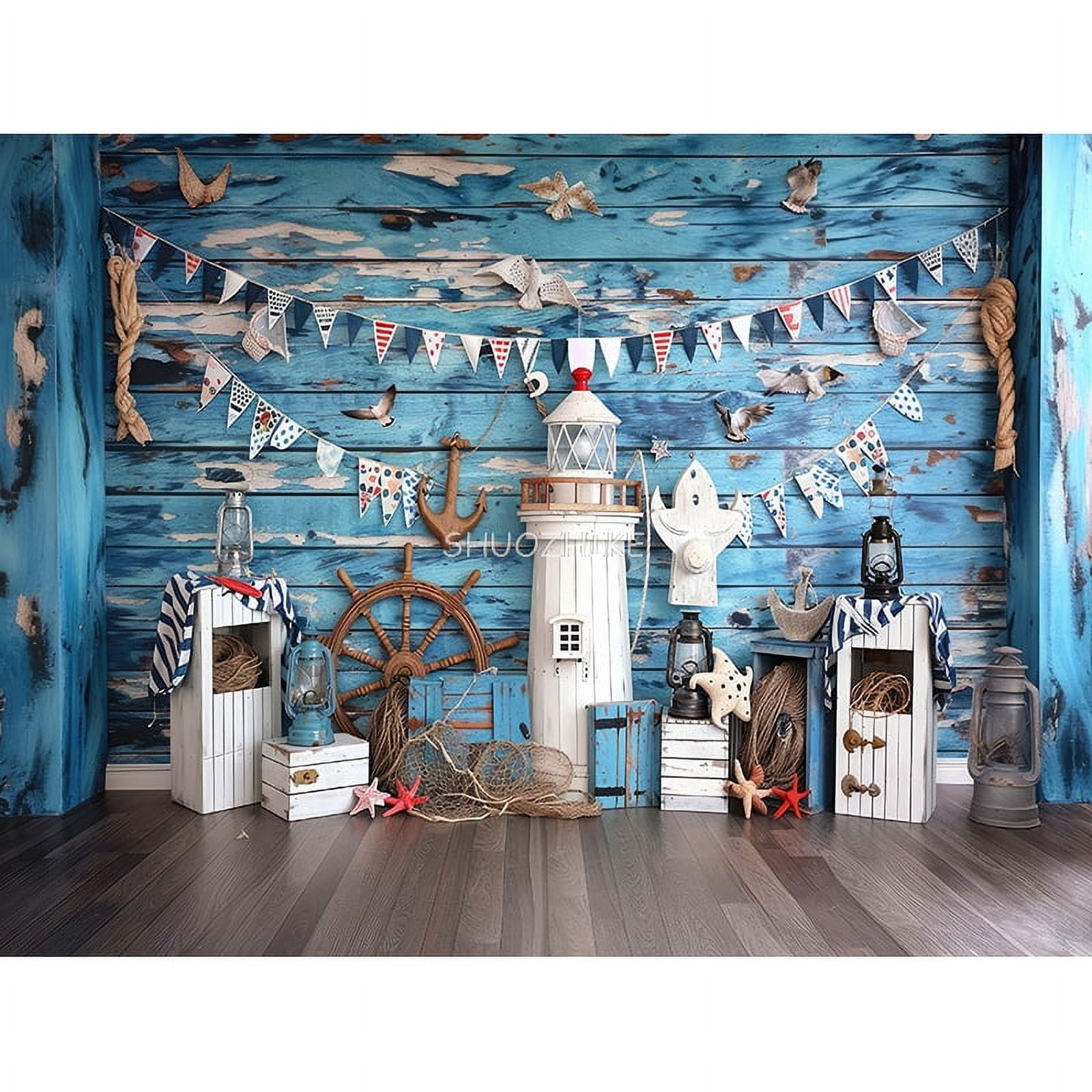 Model Airplane l Retro Globe Blue Marine Photography Backdrops Props ...