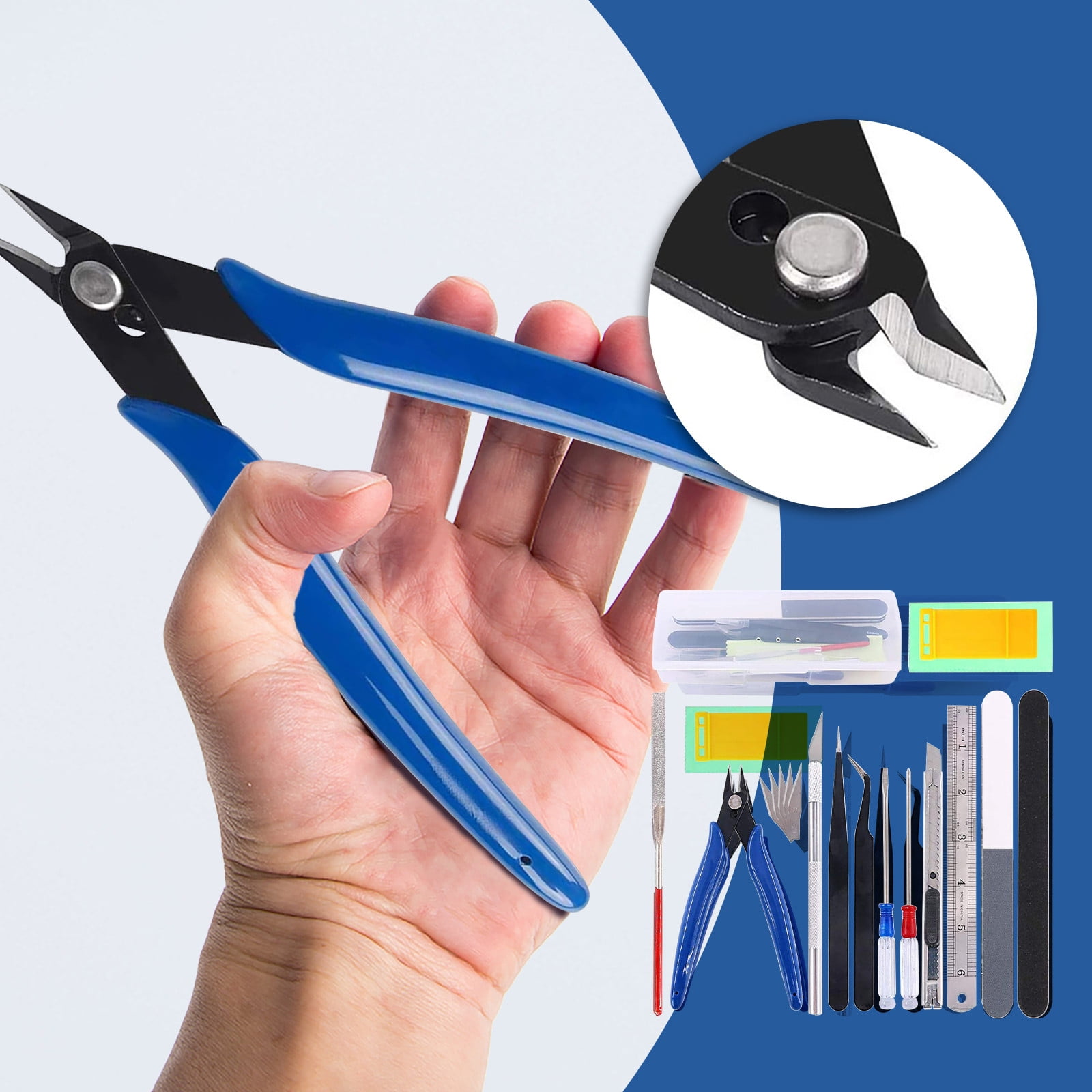 Model Building Tool Kit Set 18-Piece | Modeler Basic Tools for Gundam ...