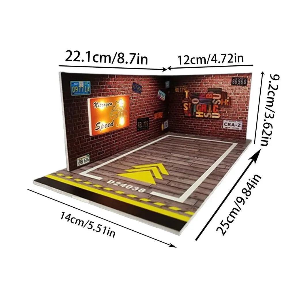 Model Car Display Case with LED - 1:24 Scale Diecast Collectibles ...