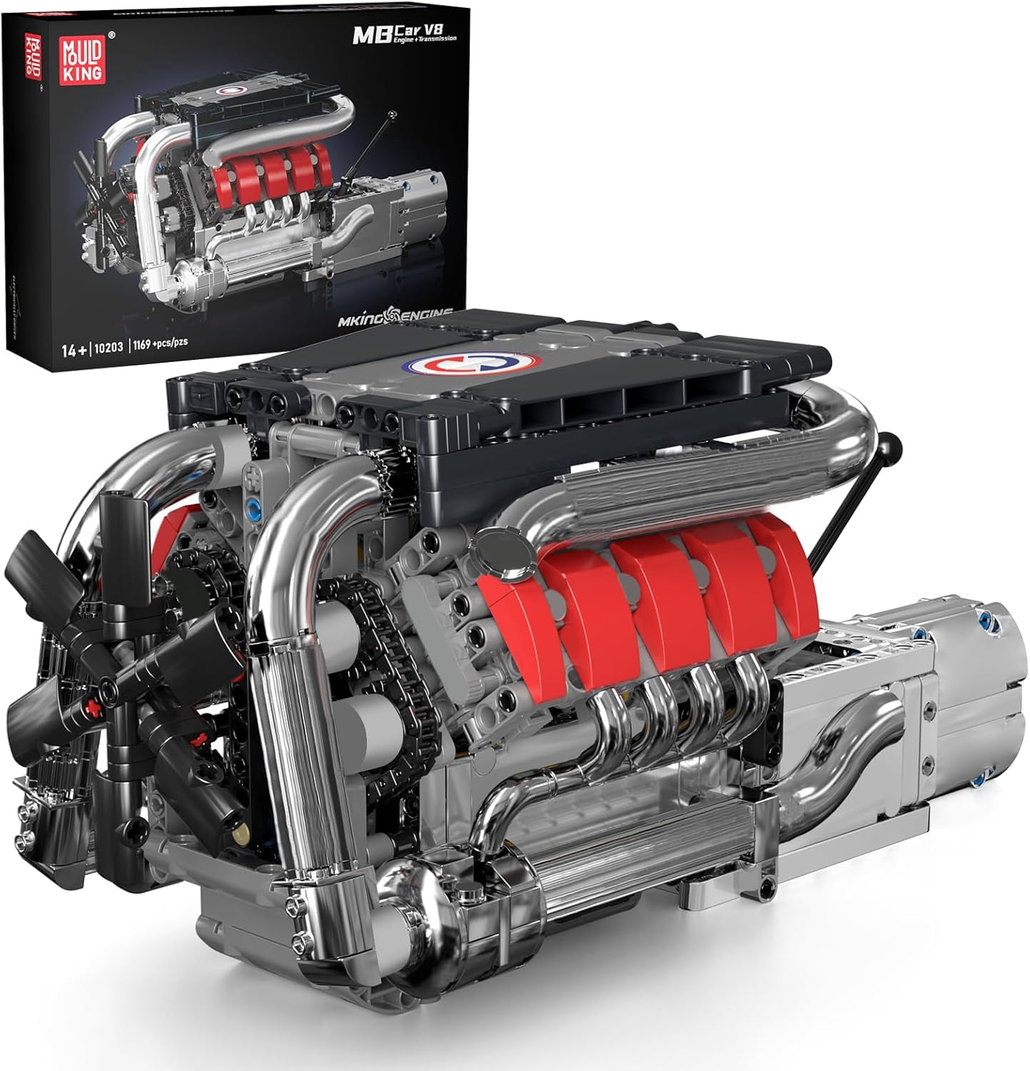 Model Engine Kit for Adults, V8 Engine Building Sets, Mini Engine Toys ...