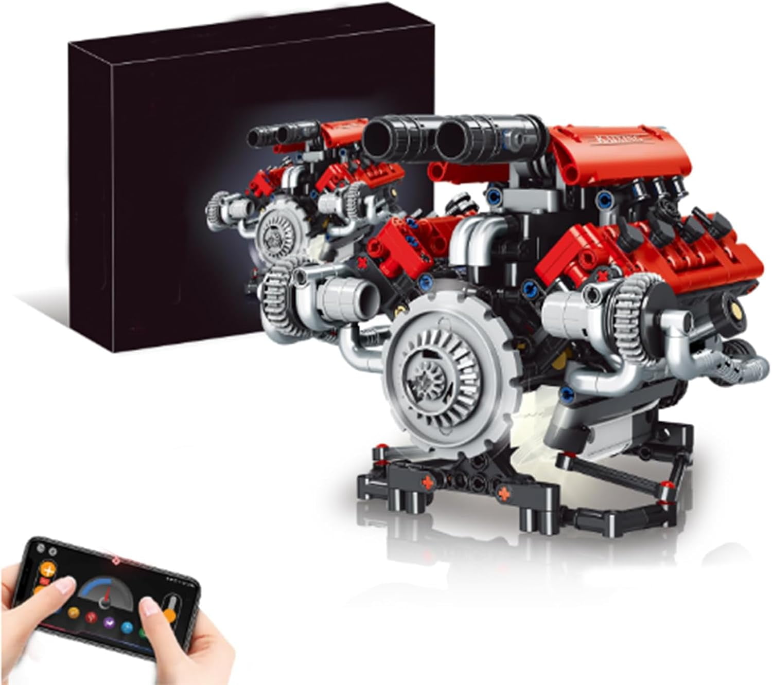 Model Engine Kit for Adults, V8 Engine Model Kit – 8-Cylinder Metal Car ...