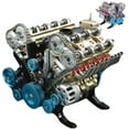 Model Engine Kit for Adults, 8 Cylinder Full Metal Resin Car Engine ...