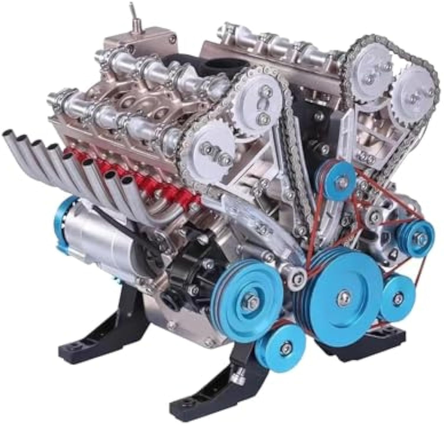 Model Engine Kit for Adults, 8 Cylinder Full Metal Resin Car Engine ...