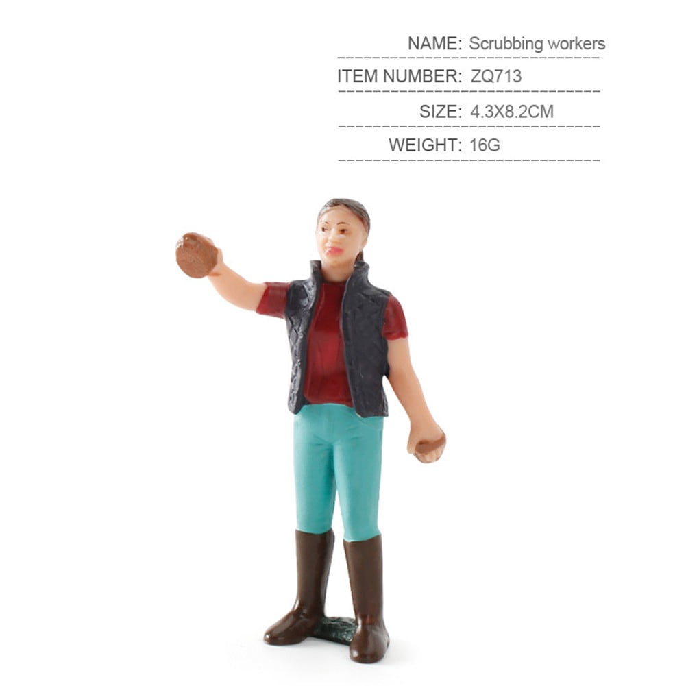 Model Farmer Shepherd Farm PVC Painted Figure: Lifelike animal action ...