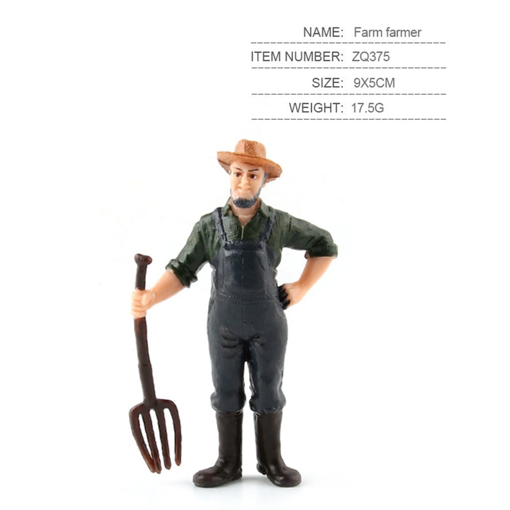 Model Farmer Shepherd Farm PVC Painted Figure: Lifelike animal action ...