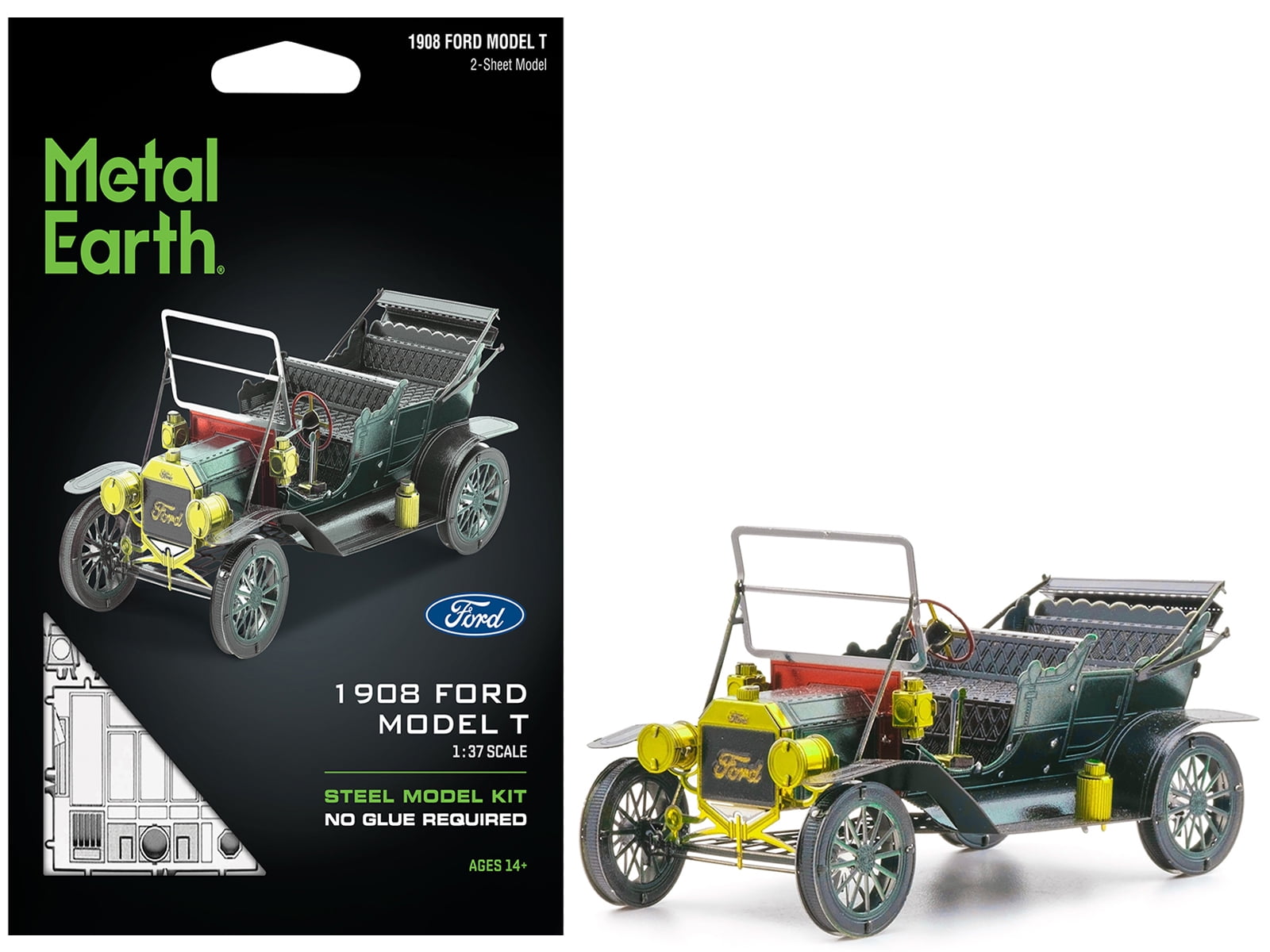 Model Kit 1908 Ford Model T Dark Green (Moderate Difficulty) Steel ...