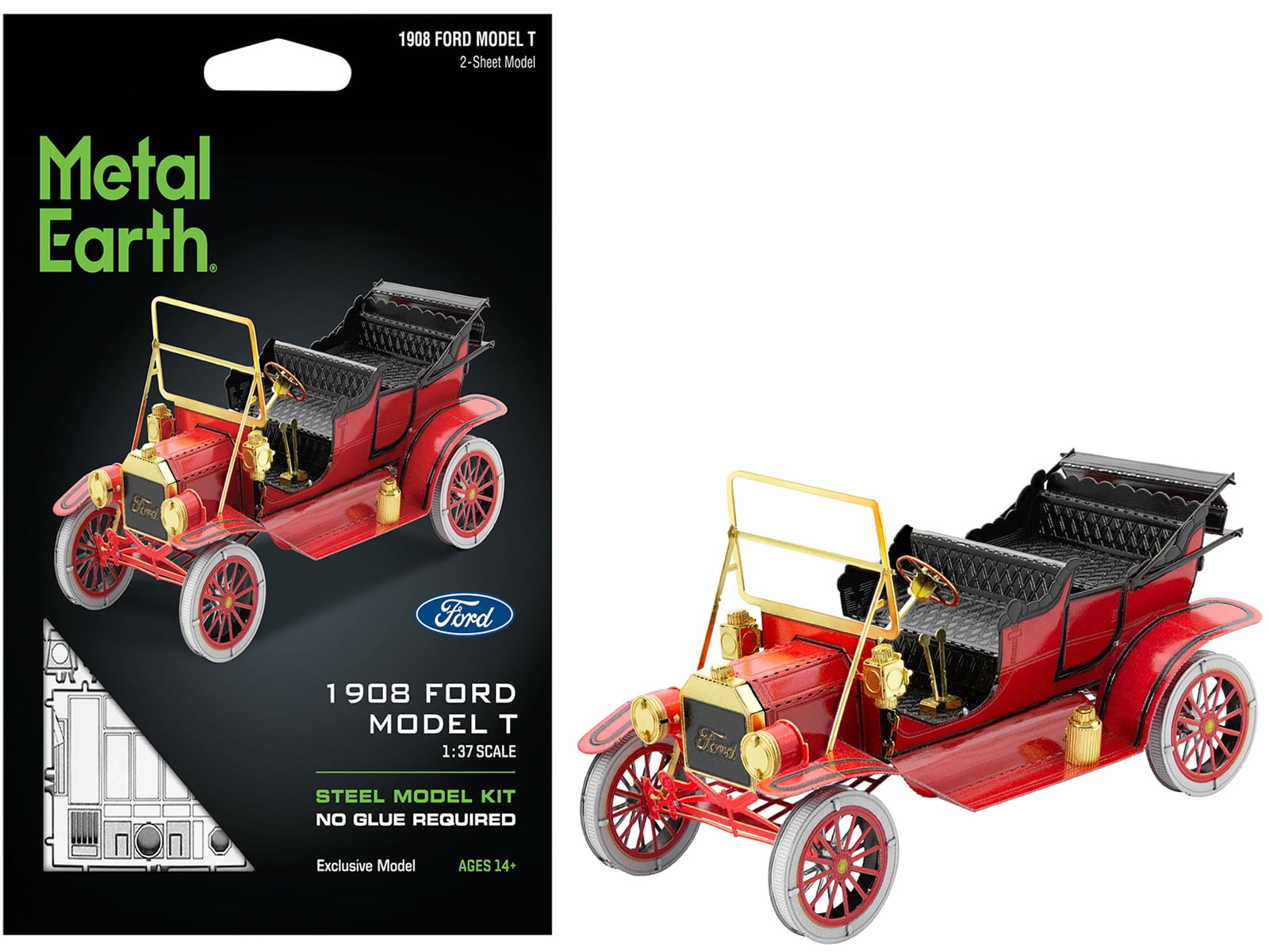 Model Kit 1908 Ford Model T Red (Moderate Difficulty) Steel Model by ...