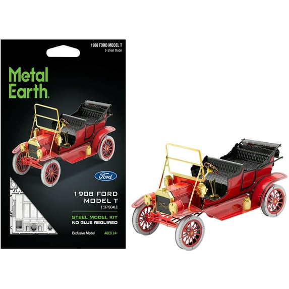 Model Kit 1908 Ford Model T Red (Moderate Difficulty) Steel Model by ...