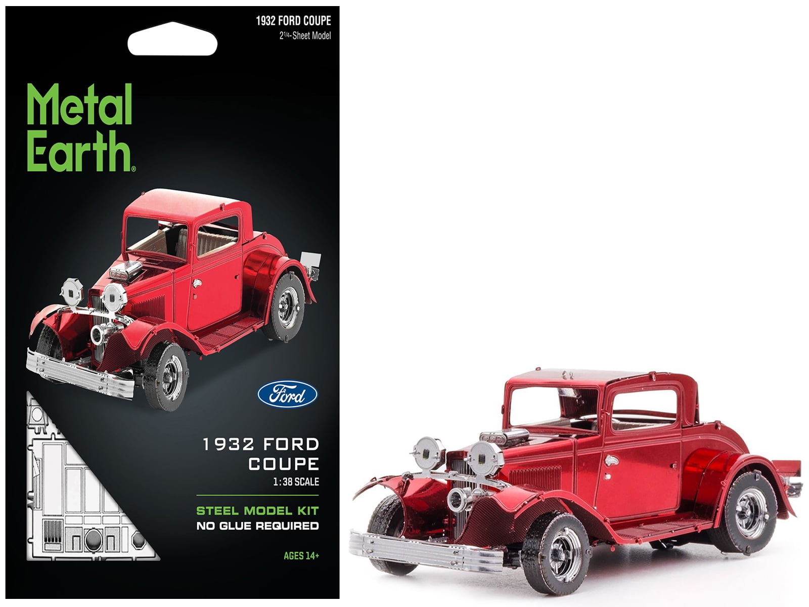 Model Kit 1932 Ford Coupe Red (Moderate Difficulty) Steel Model by ...