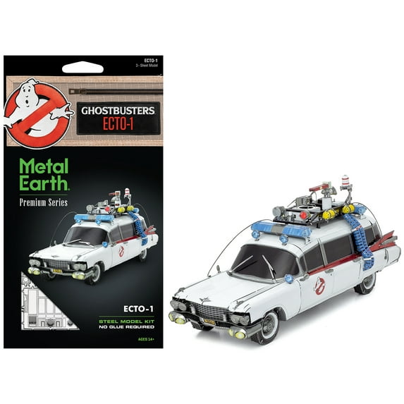 Model Kit Ecto-1 Car White "Ghostbusters" (1984) Movie (Challenging ...