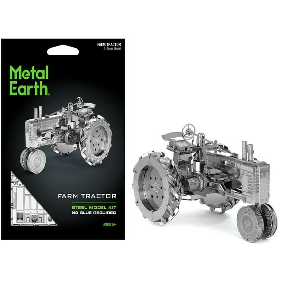 Model Kit Farm Tractor (Challenging Difficulty) Steel Model by Metal ...