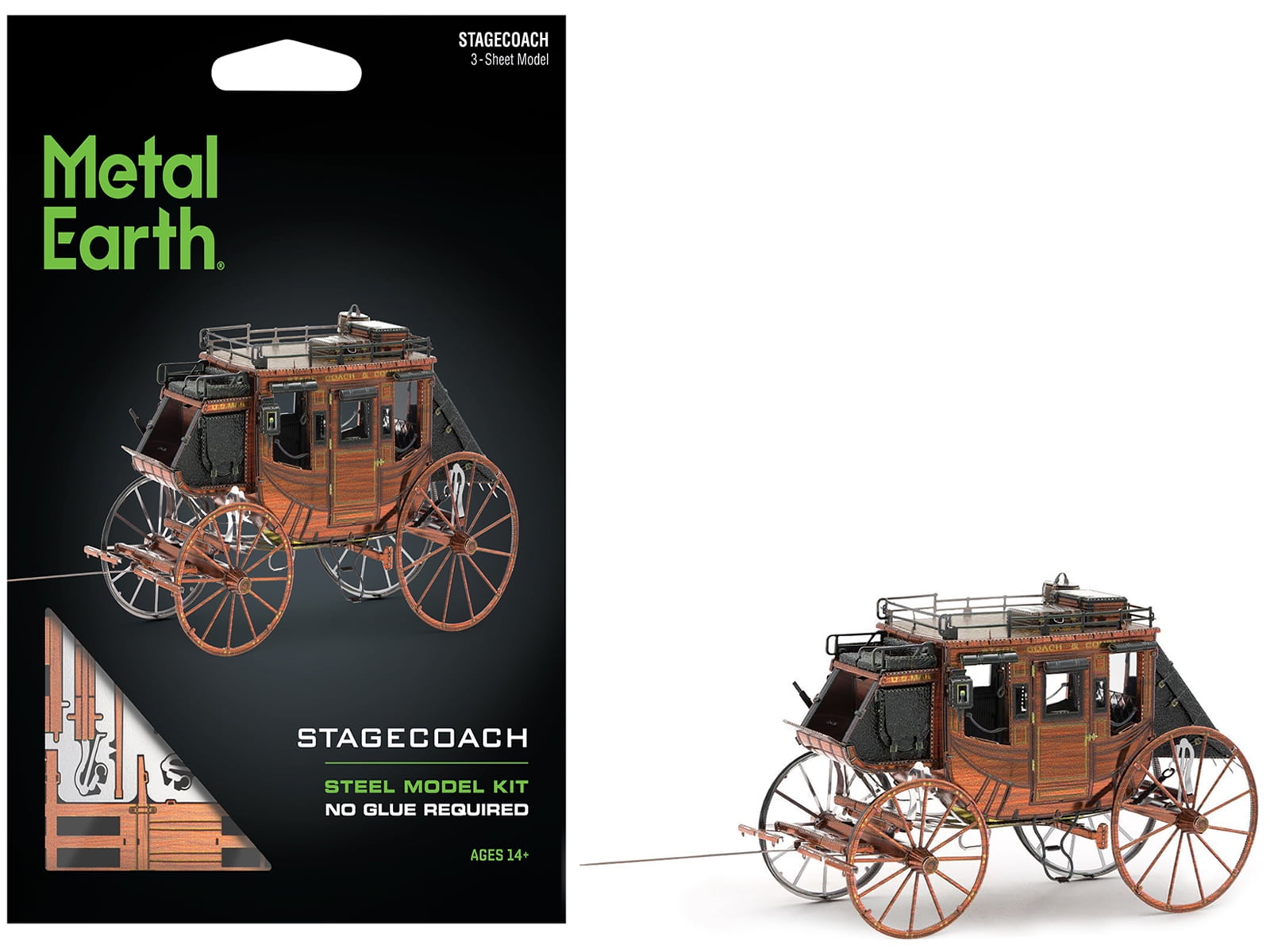 Model Kit Wild West Stagecoach (Moderate Difficulty) Steel Model by ...