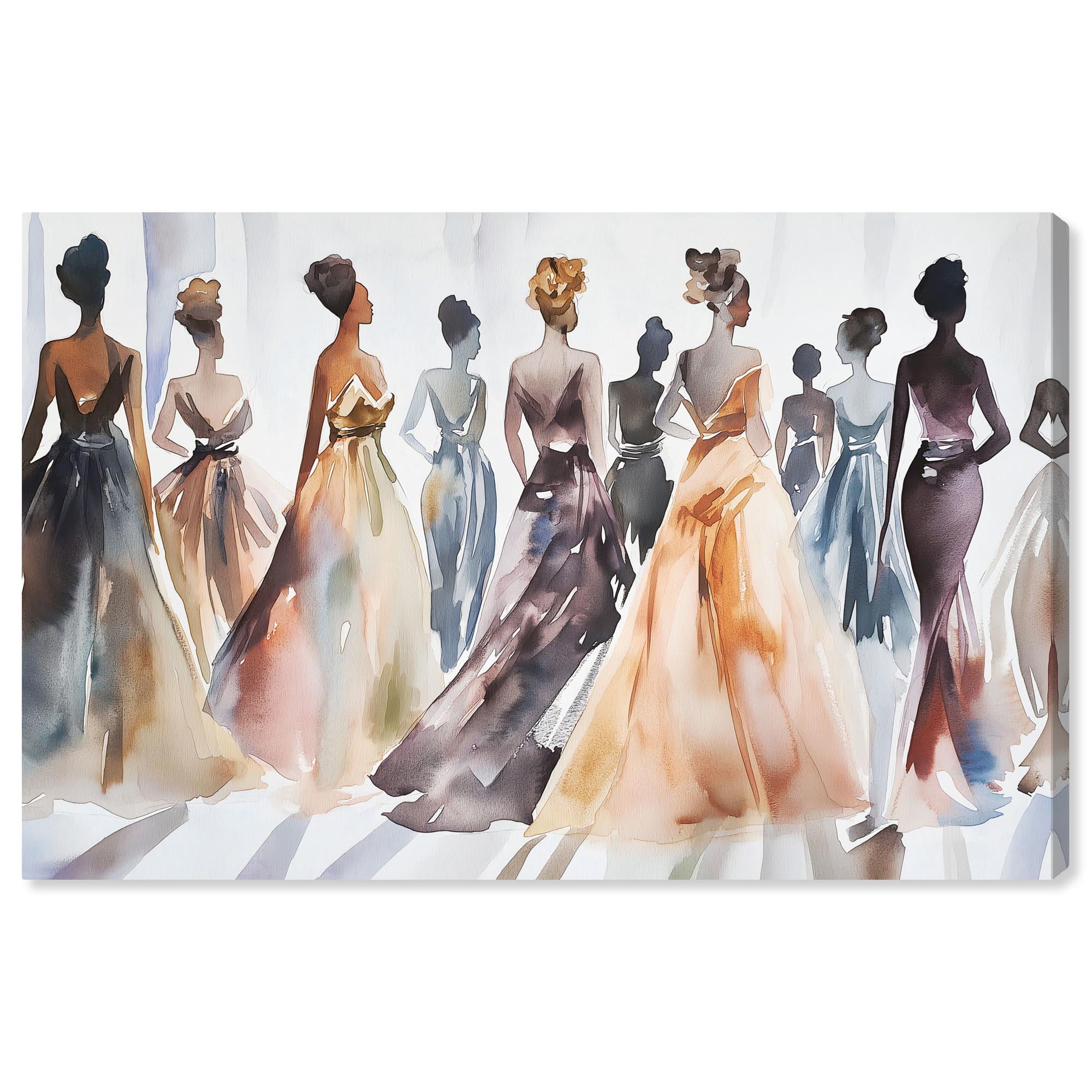 Model Lineup Canvas Fashion Illustration by Art Remedy, Gallery Wrapped ...