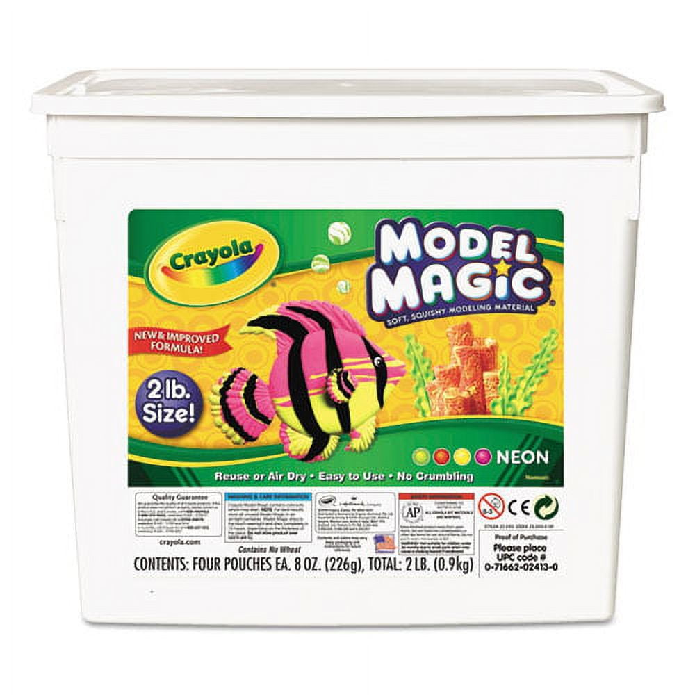 Model Magic Modeling Compound, 8 oz Packs, Assorted Neon Colors, 4 ...