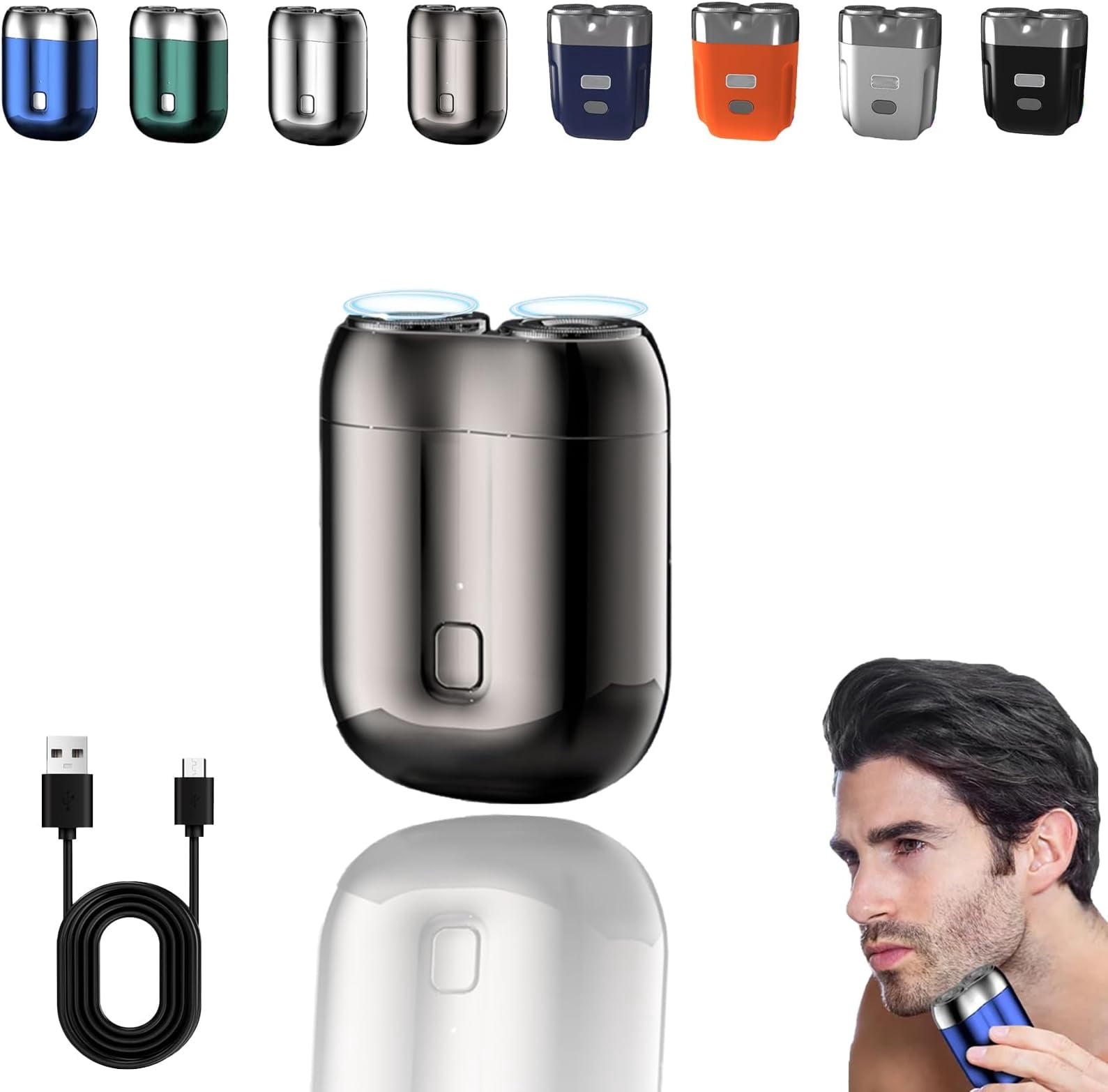 Model Mini Dual Head Electric Shaver, Mini Portable Electric Shaver ...