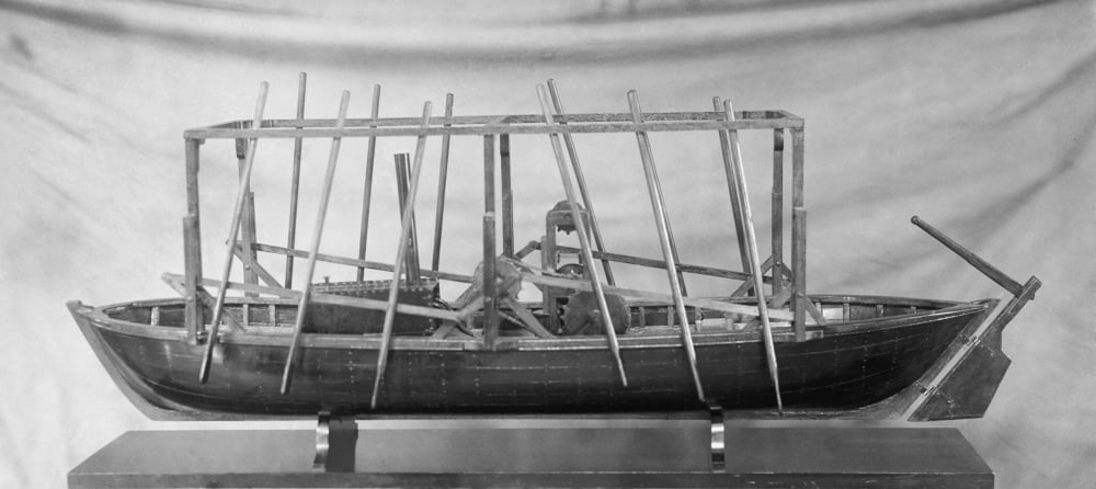 Model Of John Fitch'S Steamboat The First Operational Steam Powered ...