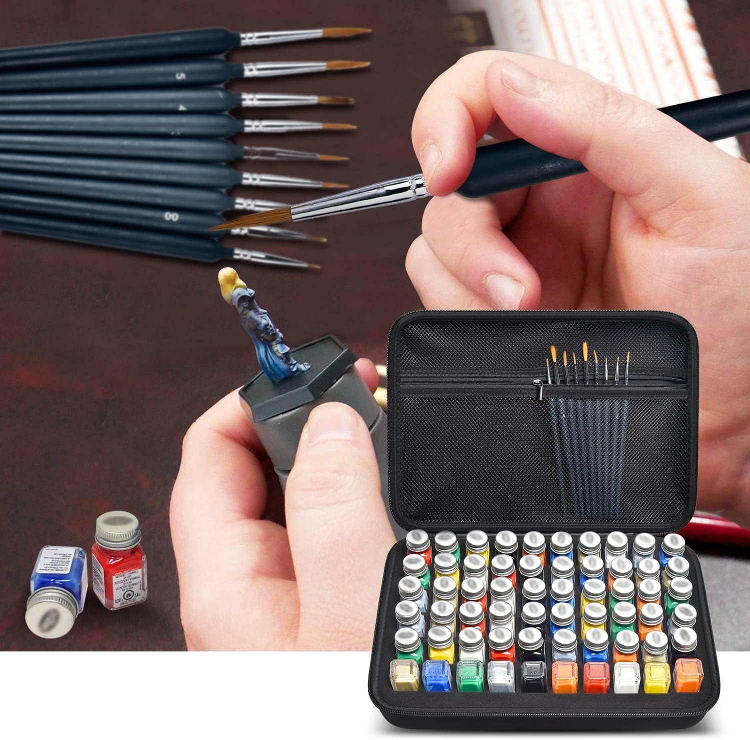 Model Paint Storage for Testors Paint Set, 60 Bottle Organizer with 9 ...