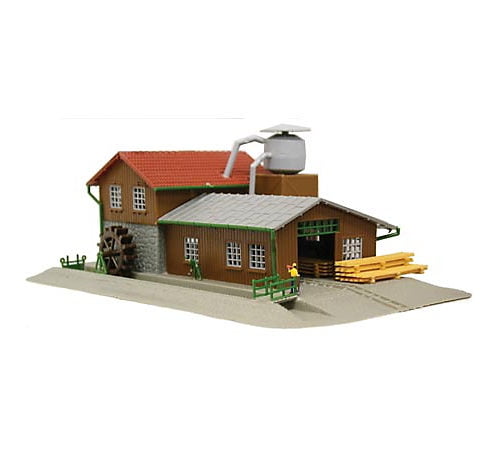 Model Power N B/U Saw Mill Lighted w/Figures MDP2567 N Buildings ...