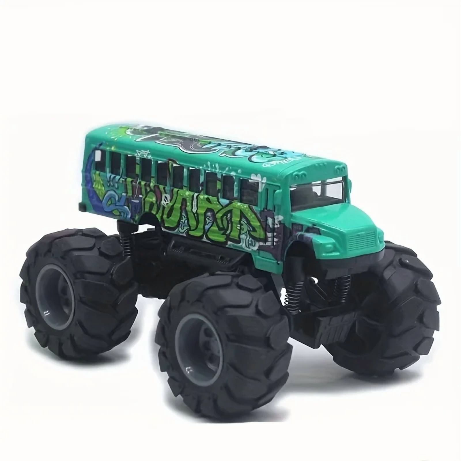 Model Pullback Action Toy Monster Truck Alloy Big Wheels Play Vehicle ...