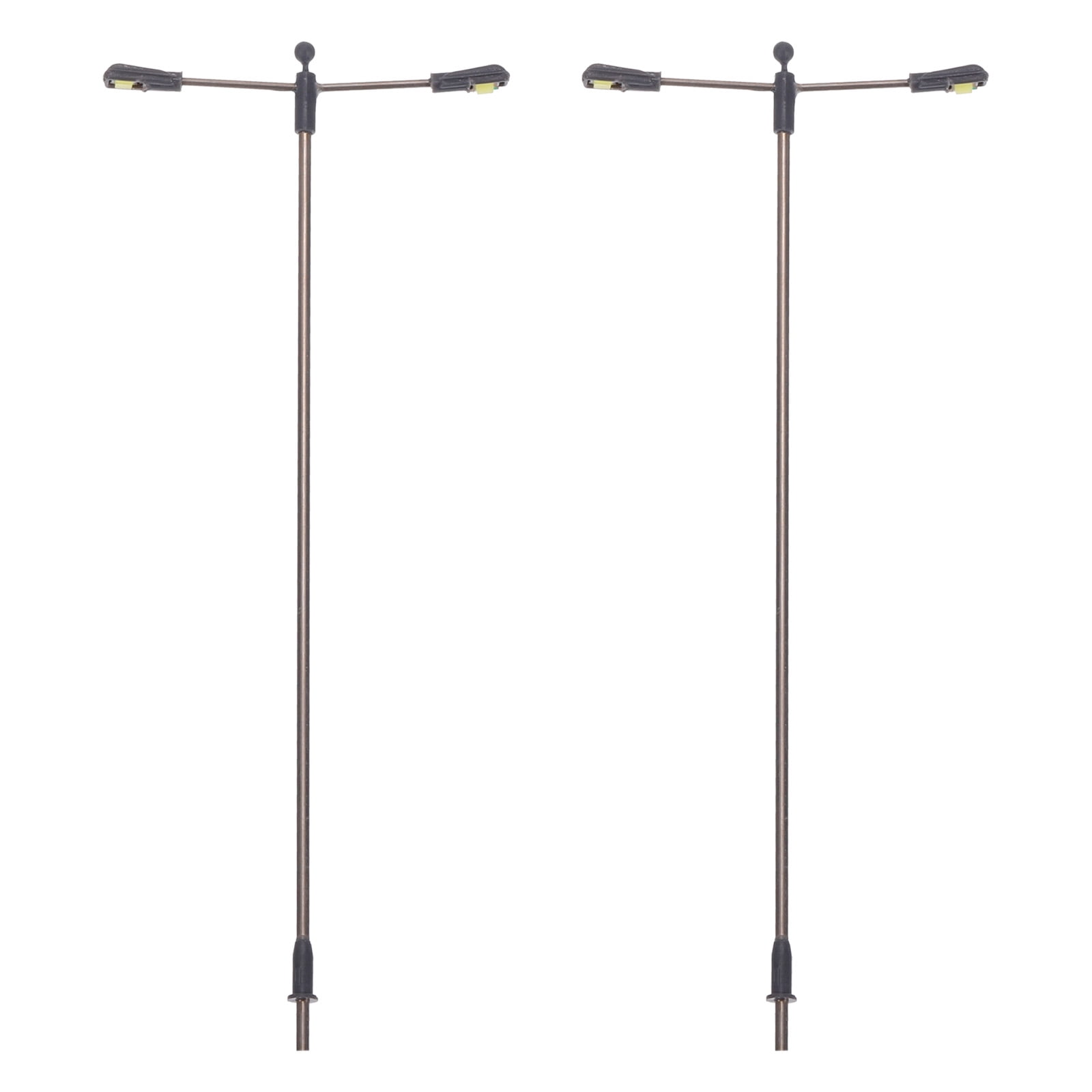 Model Railway Train Lamp Post White 1/100 Scale 11cm 4.33inch 3V 2Pack ...