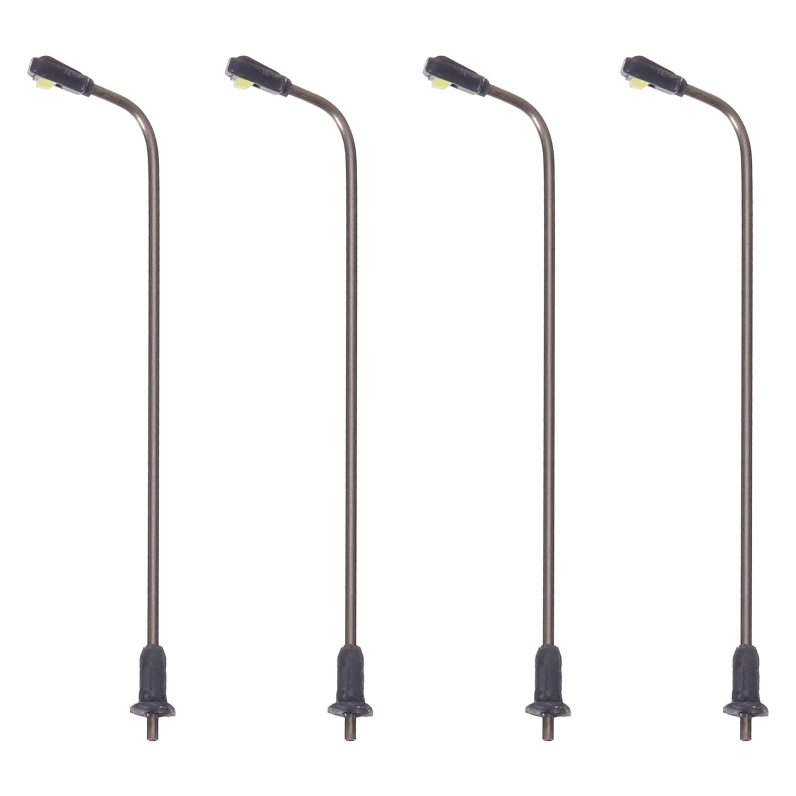 Model Railway Train Lamp Post White 1/200 Scale 5.5cm 2.17inch 3V 4Pack ...
