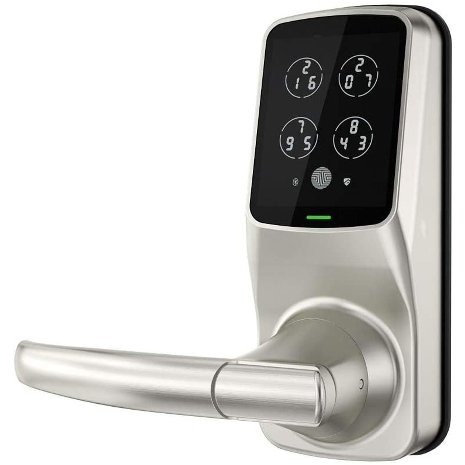 Model-S Satin Nickel Latch Smart Lock with Hack-proof Touchscreen ...