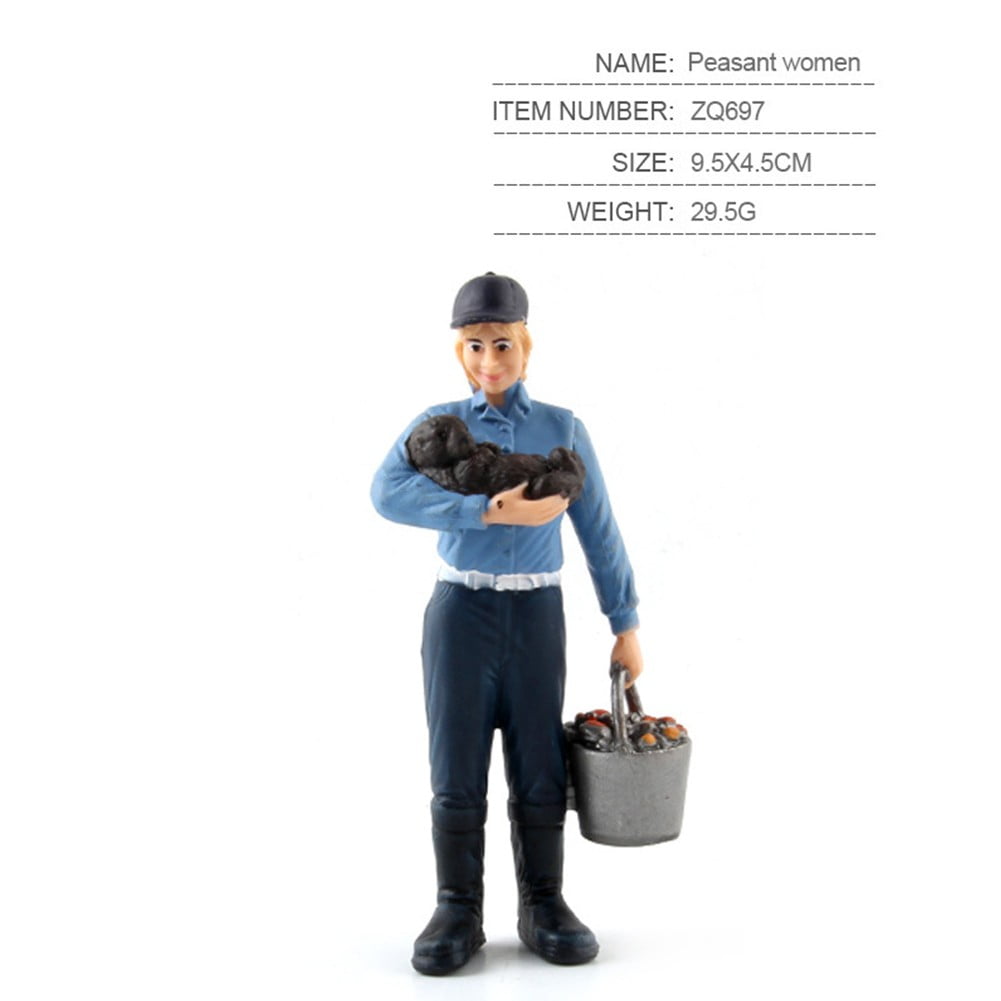 Model Train Figures for Farm Scenes - Shepherd and Farmer Painted PVC ...