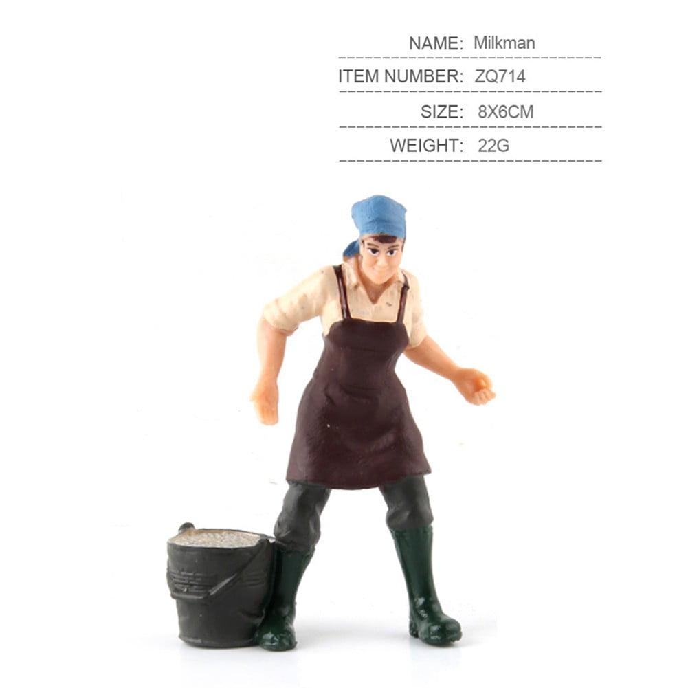 Model Train Figures for Farm Scenes - Shepherd and Farmer Painted PVC ...