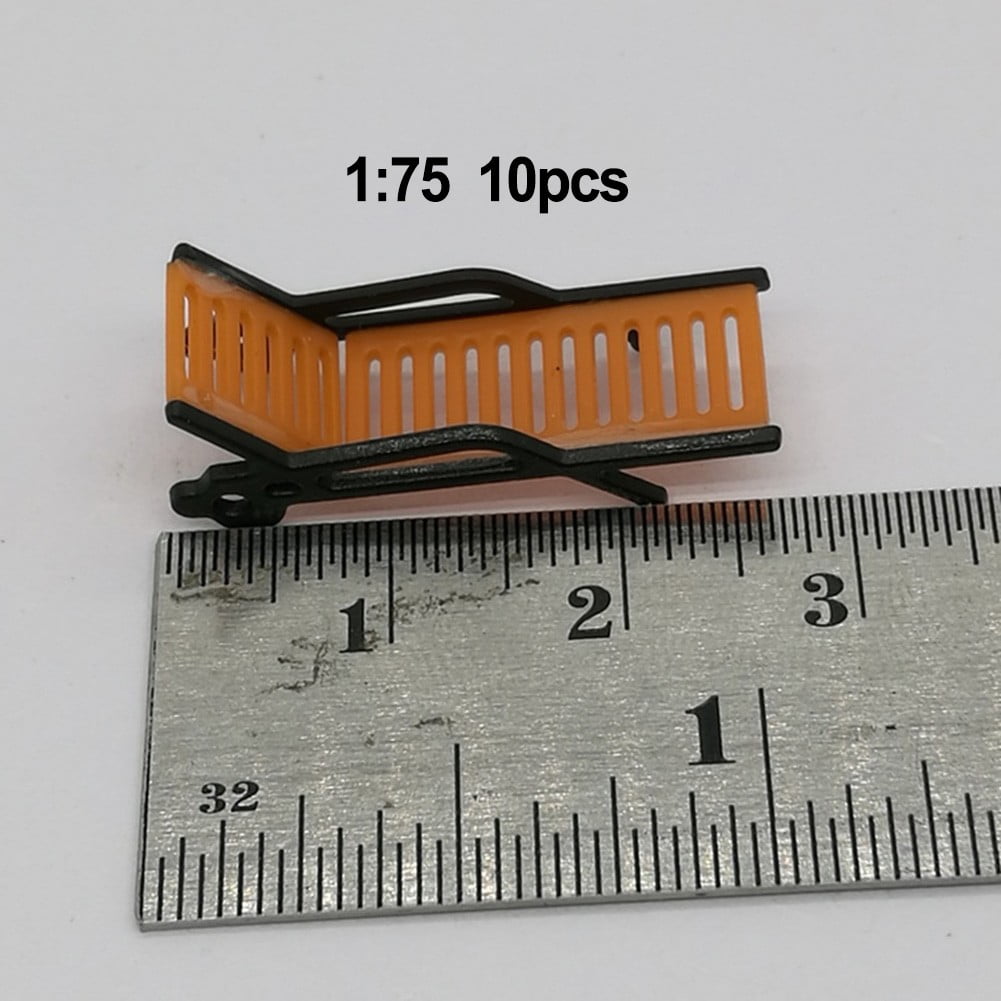 Model Train HO TT Scale 1:87 Bench Chair Beach Chair Layout 10pcs ...