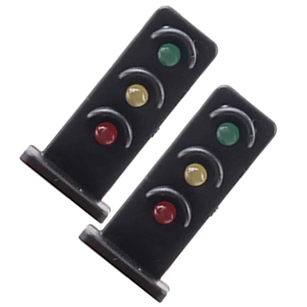 Model Train Lights Educational Traffic Playset Railroad 2 Pcs The Sign ...