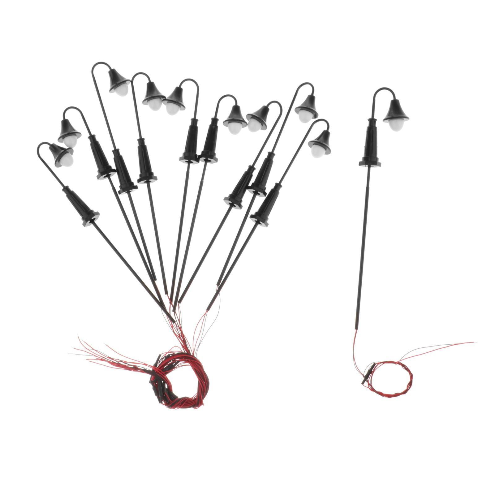 Model Train Railway Street Scale Lampposts 1:150 12V Warm White ...