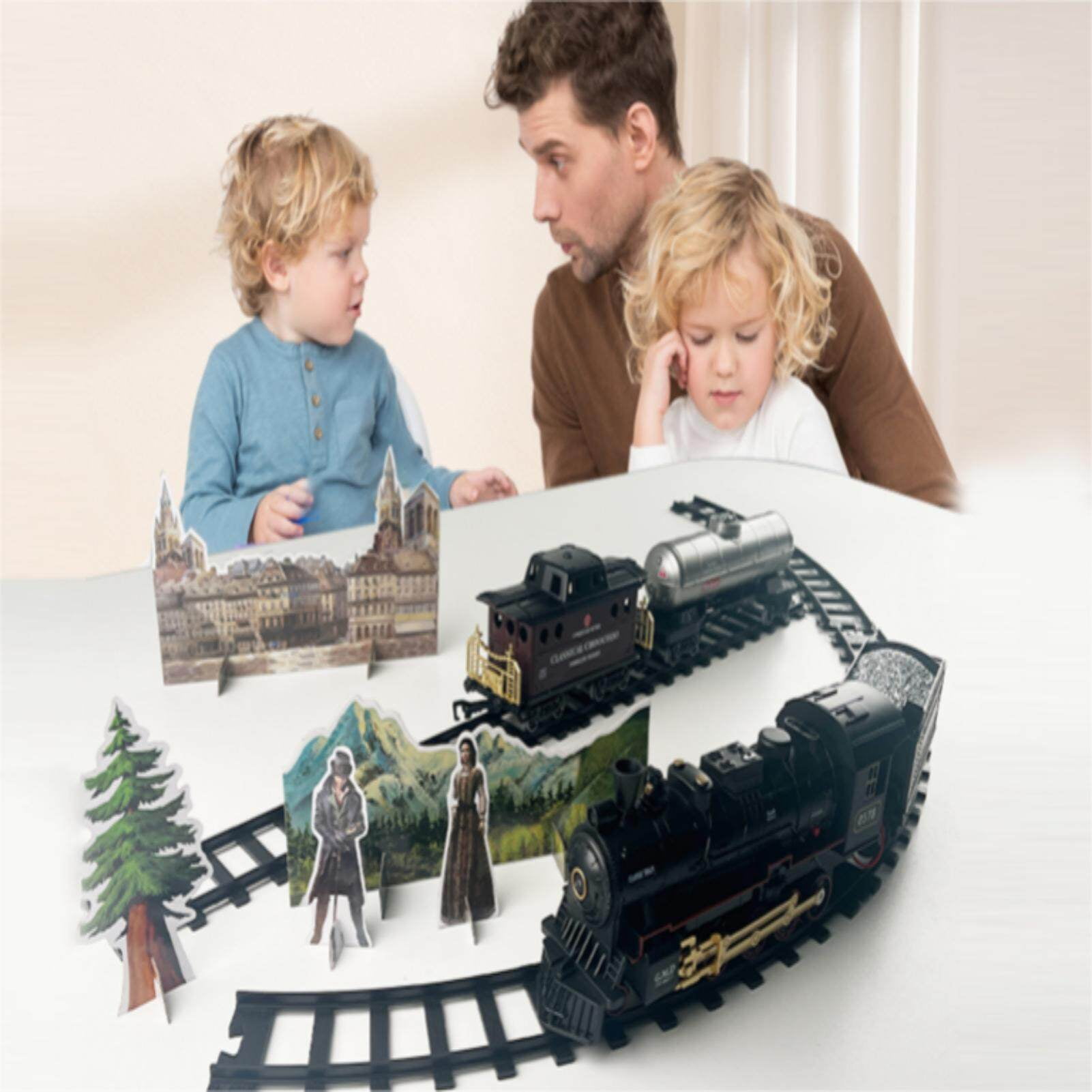 Model Train Set for Boys Remote Control Alloy Electric Train with ...