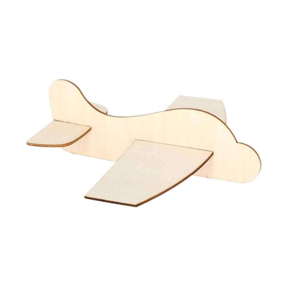 Model Wooden DIY Crafts Plane,Unfinished Wood Airplane Toy Model,Wooden ...