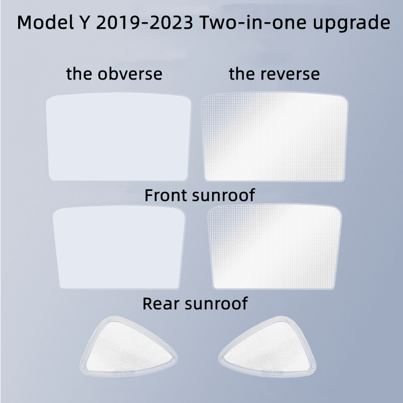 Model Y Beige 2in1-For Tesla Model 3 Y 2023 model Y Front Rear Sunroof ...