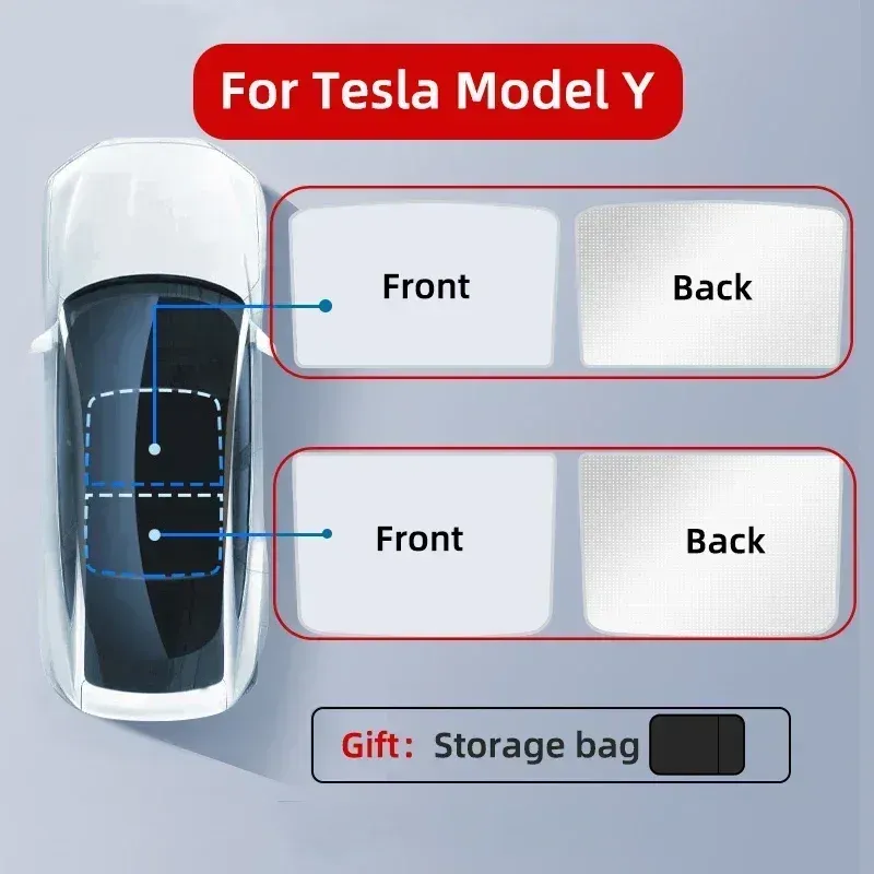 Model Y gray-Sunshades For Tesla Model 3 Sunroof Highland 2024 Model Y ...