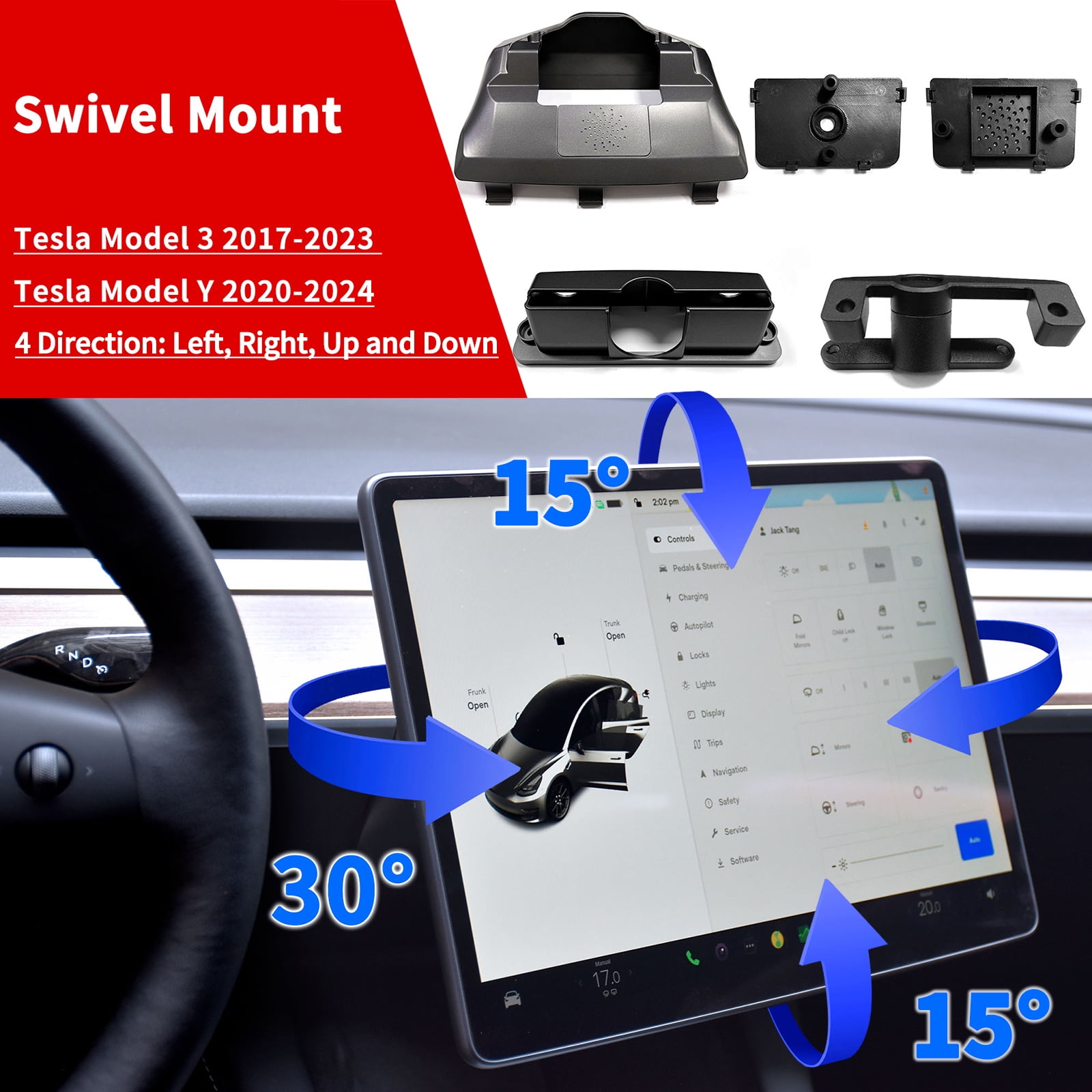 Model Y swivel Mount for Tesla Model 3 highland Tilt Screen Rotating ...