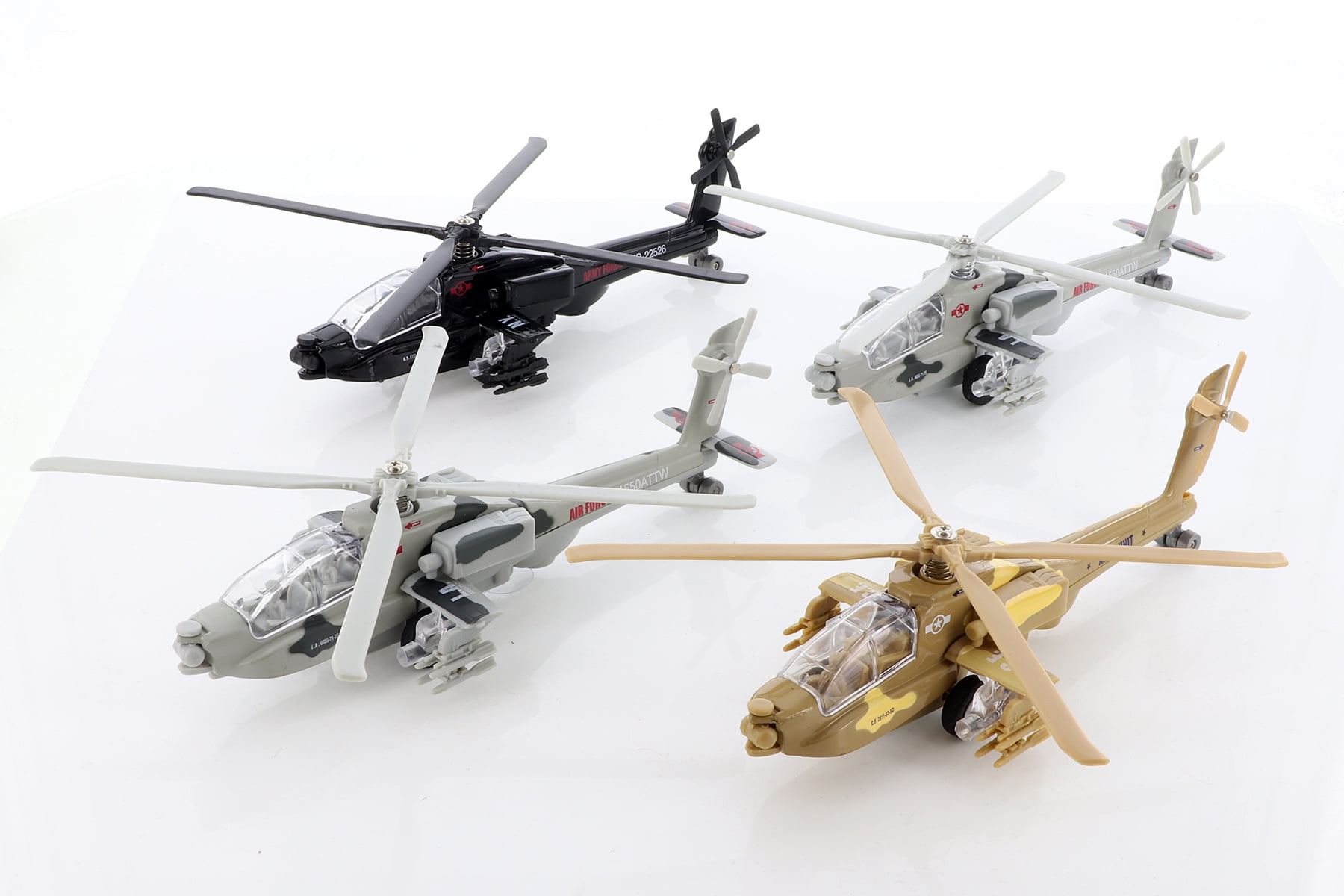 ModelToyCars Combat Copter with Lights & Sounds Diecast Helicopter Set ...