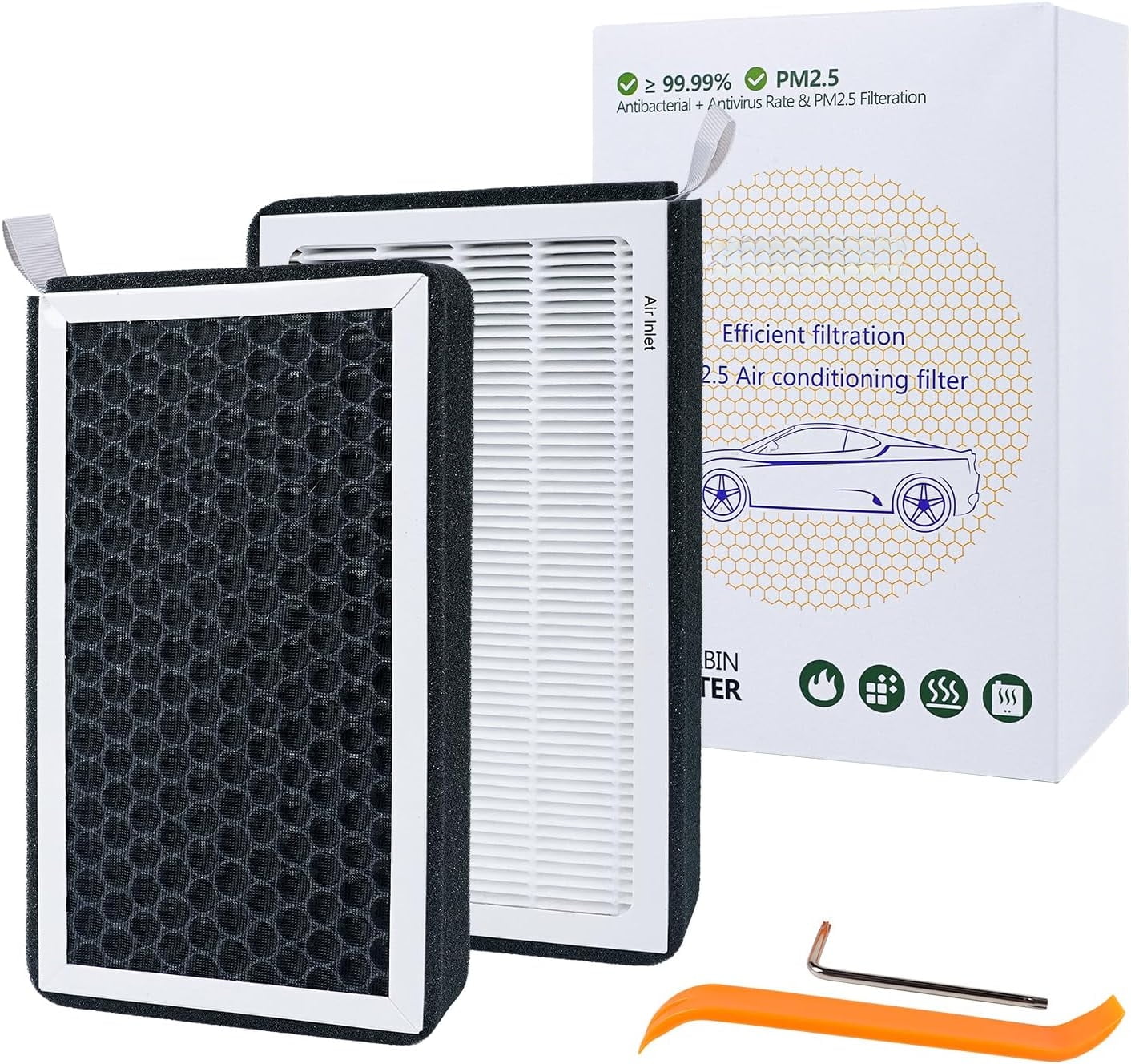 ModelY Model3 Cabin Air Filter HEPA Air Filter with Activated Carbon ...