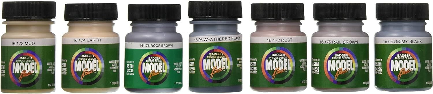 Modelflex Railroad Airbrush Paint-weathering Colors, 7 Oz - Walmart.com