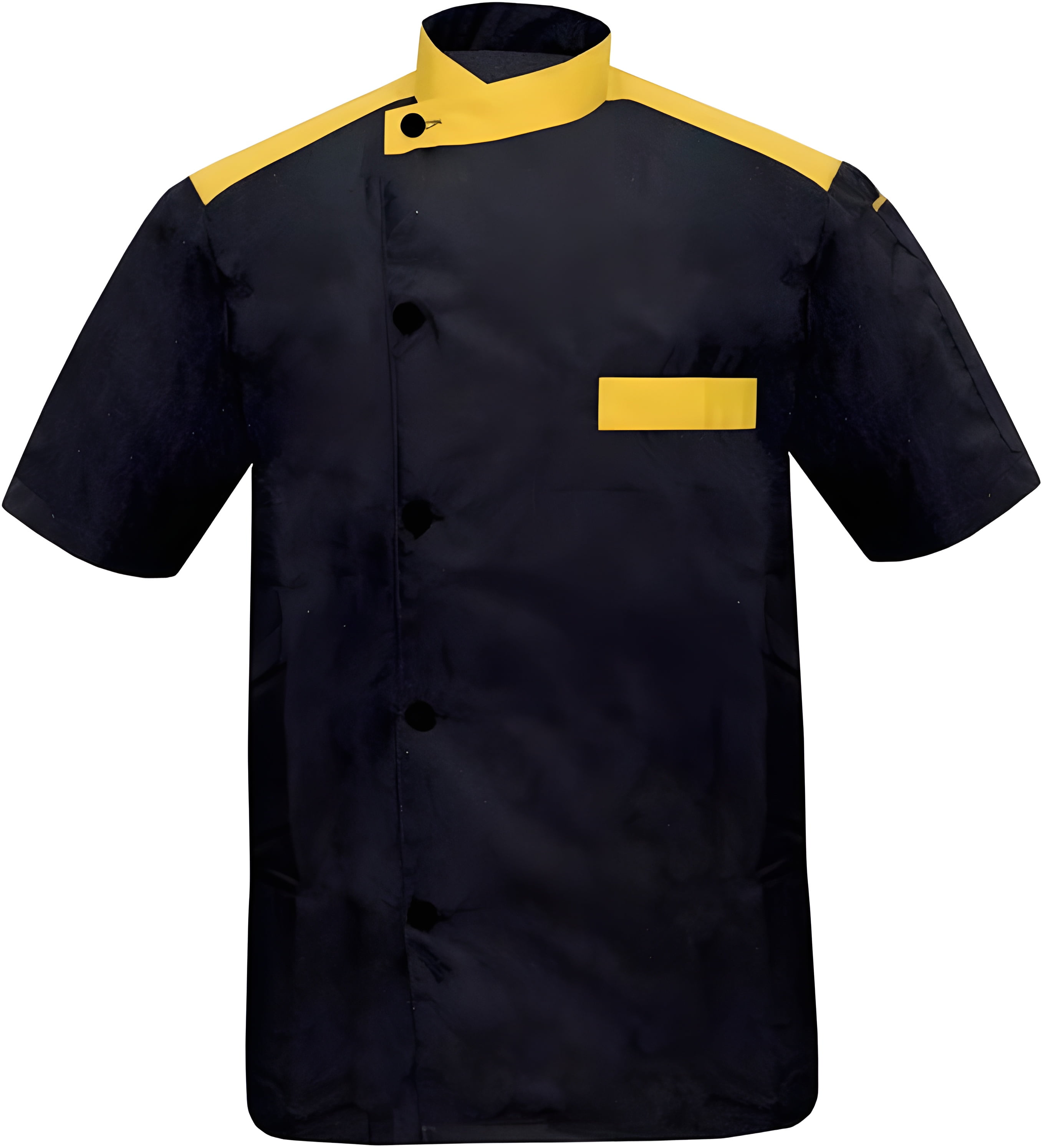 Modeling Men's Half sleeve Multicolor Collar Black Chef Coat ...