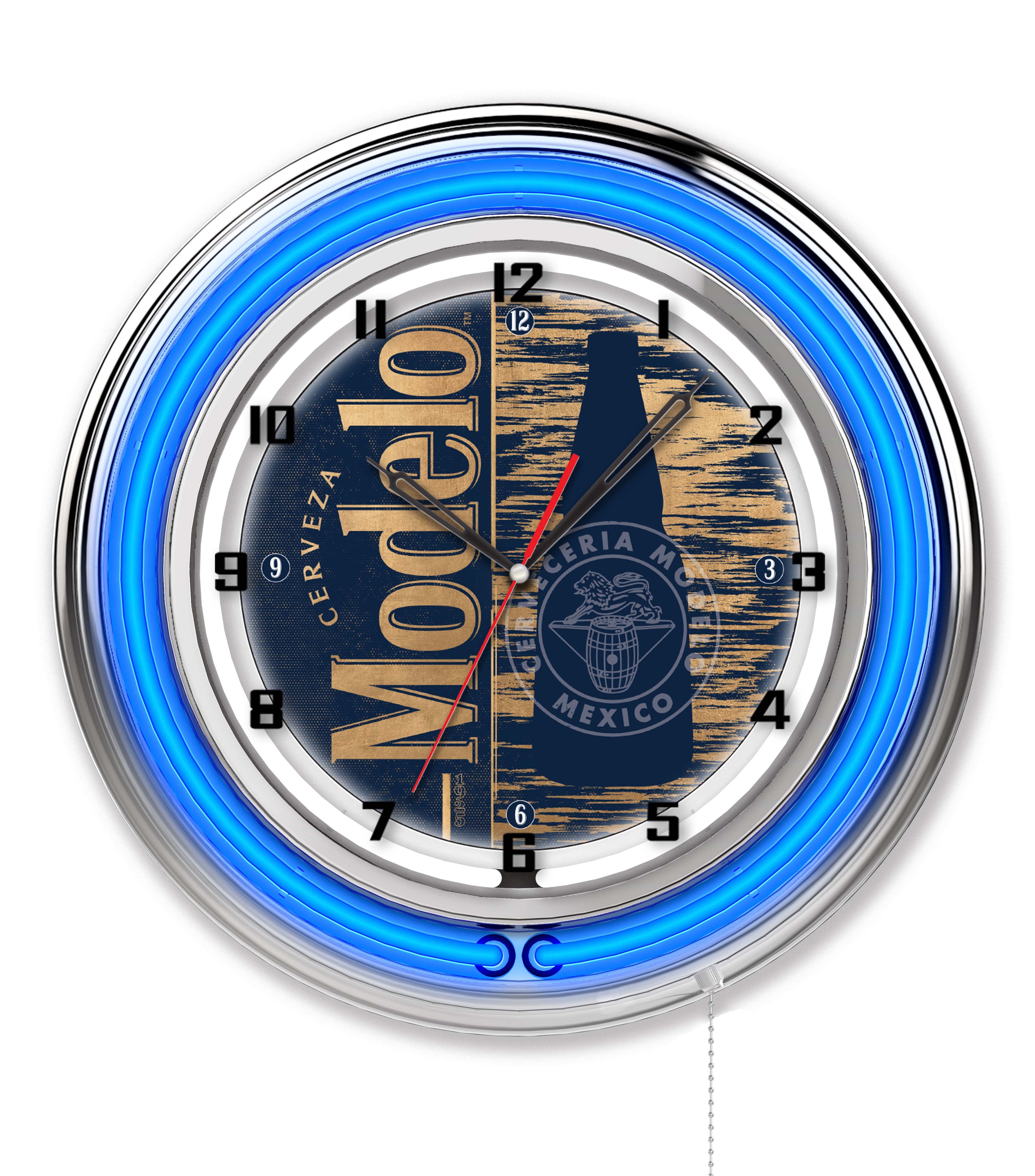 Modelo (ArtBtl) 19" Double Neon Wall Clock - Walmart.com
