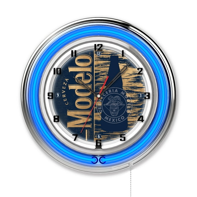 Modelo (ArtBtl) 19" Double Neon Wall Clock - Walmart.com