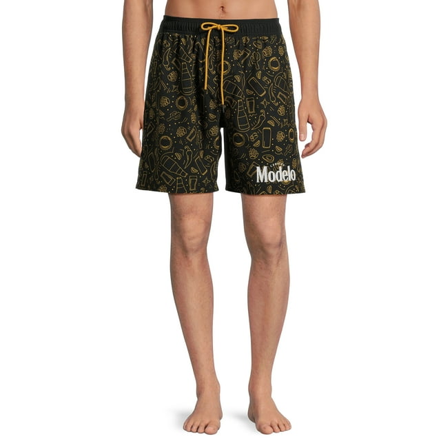 Modelo Beer Men's & Big Men's Board Shorts Swim Trunks, 7.5" Inseam ...