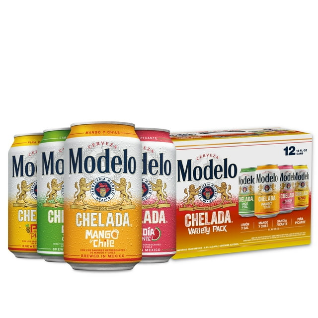 Modelo Chelada Variety Pack Mexican Import Flavored Beer, 12 Pack 12 fl ...