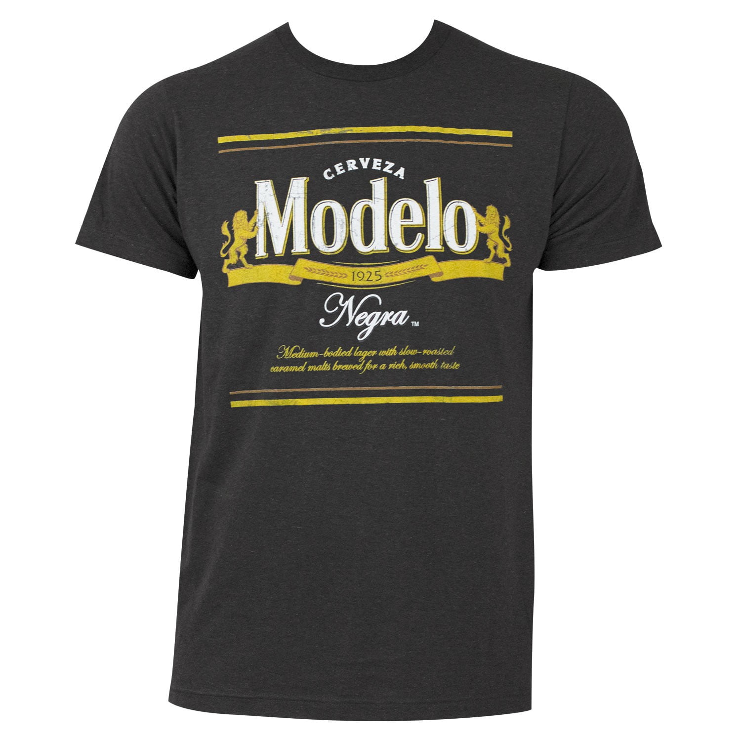 Modelo Negra Officially Licensed Men's Gray Beer Logo Tee Shirt - Large ...