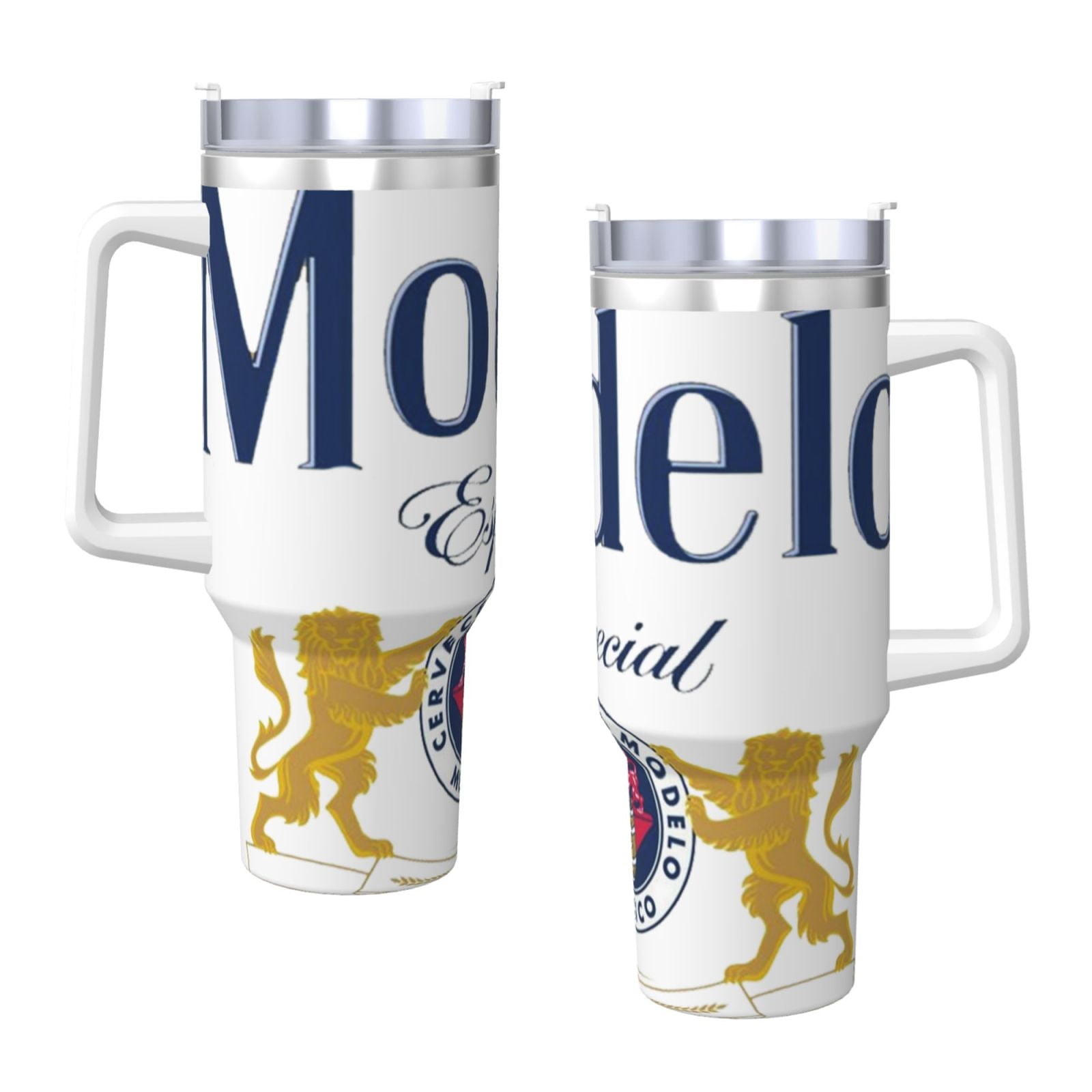 Modelo Especial Logo 40 Oz Tumbler With Handle And Straw Double Wall ...