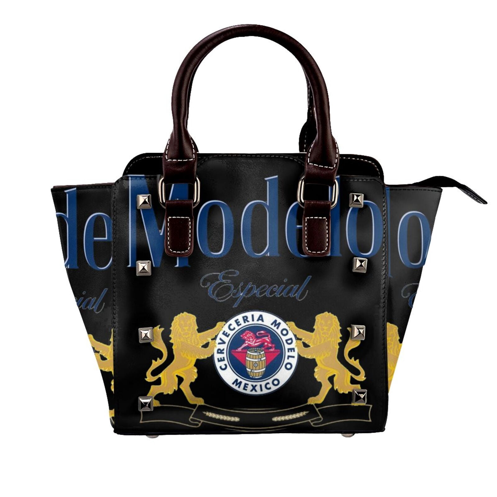 Modelo Especial Logo Handbag Leather Rivet Shoulder Bag Luxury Fashion ...